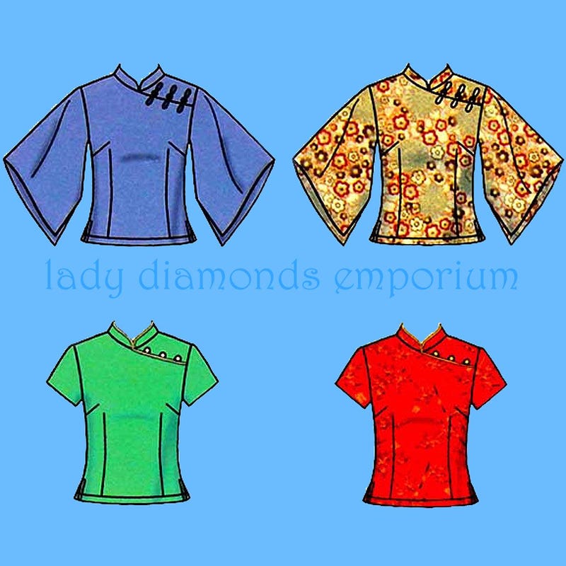 Asian Blouse Pattern - Etsy