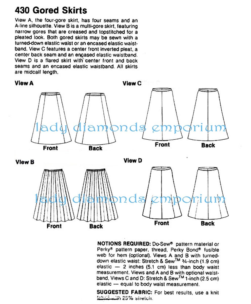 1970s Womens Pull-on Flared Gored or Multi Gored Skirts 4 - Etsy