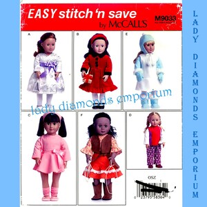 New Choices of 18 Doll Clothes Patterns Mccalls 8555 9033 9083 ...