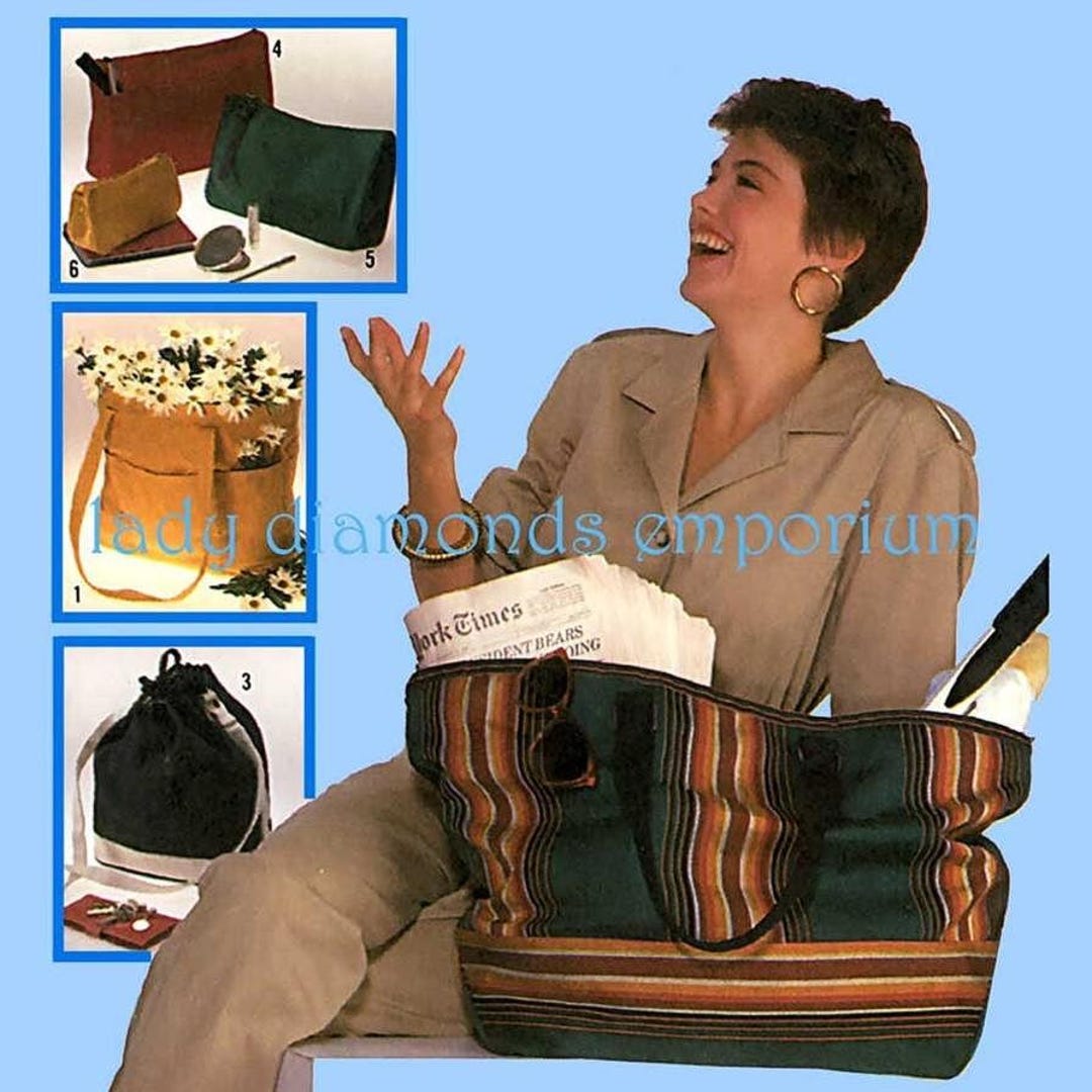 1980’s Womens Bags Totes in 3 Sizes Clutch in 2 Sizes Cosmetic Bag ...