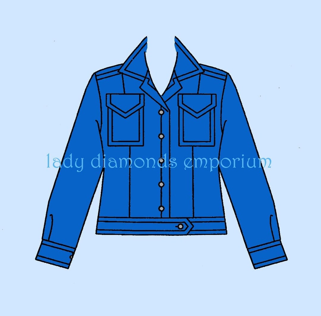 Plus Size Jean Jacket Princess Seams Womens 18 20 22 24 26 28 30 32 34 ...