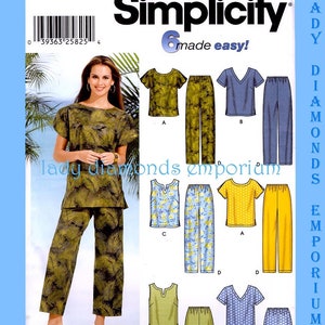 Vintage Pullover Tops Pull-on Pants Shorts Womens Plus Size 26W 28W 30W ...