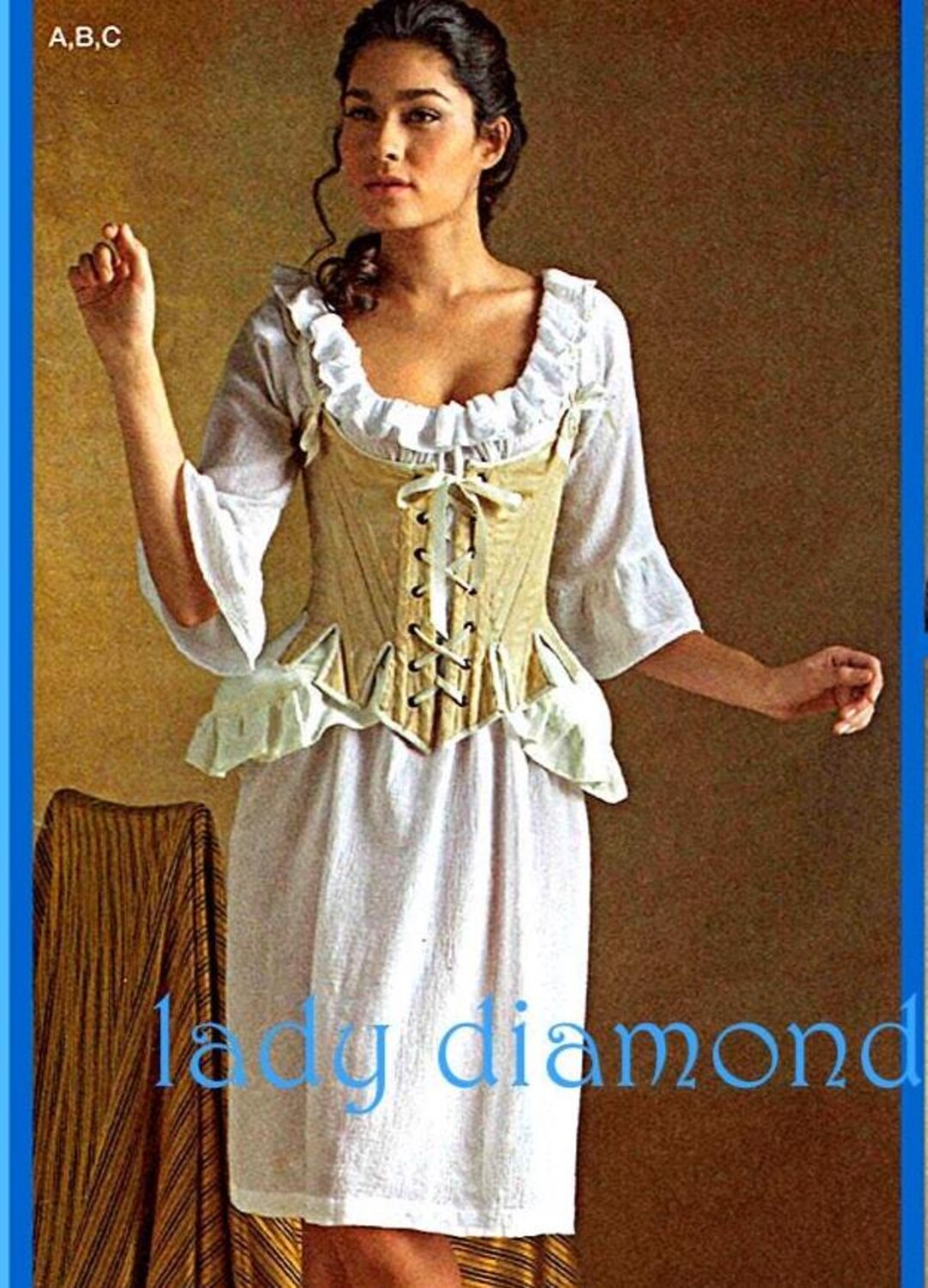 Simplicity 8162 18th Century Chemise Bum Pad Corset Womens ...