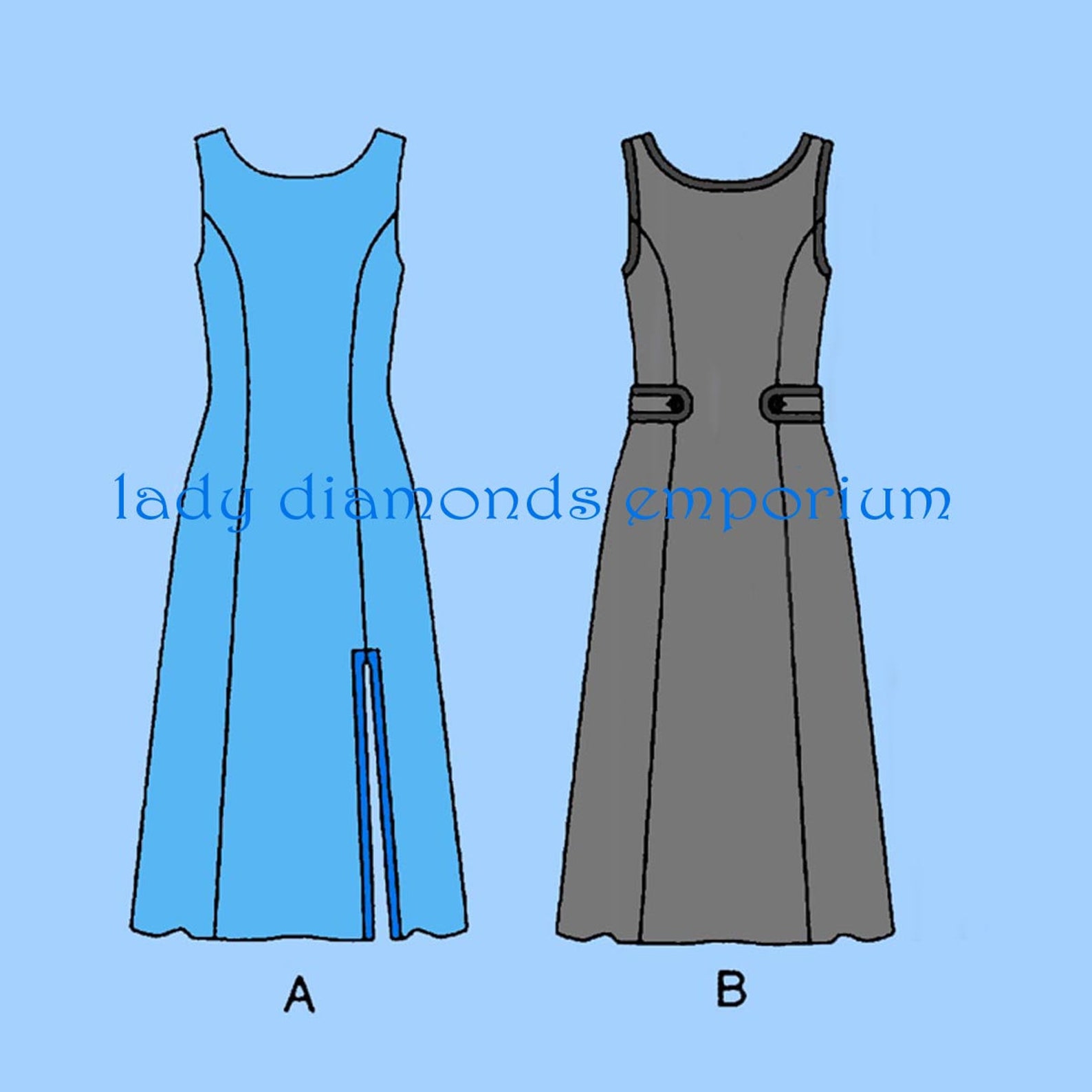 Fitted & Flared Princess Seam A-line Midi Dress or Jumper - Etsy