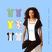 Womens Princess Seam Pullover Tops T-shirt Short Sleeve 5 - Etsy