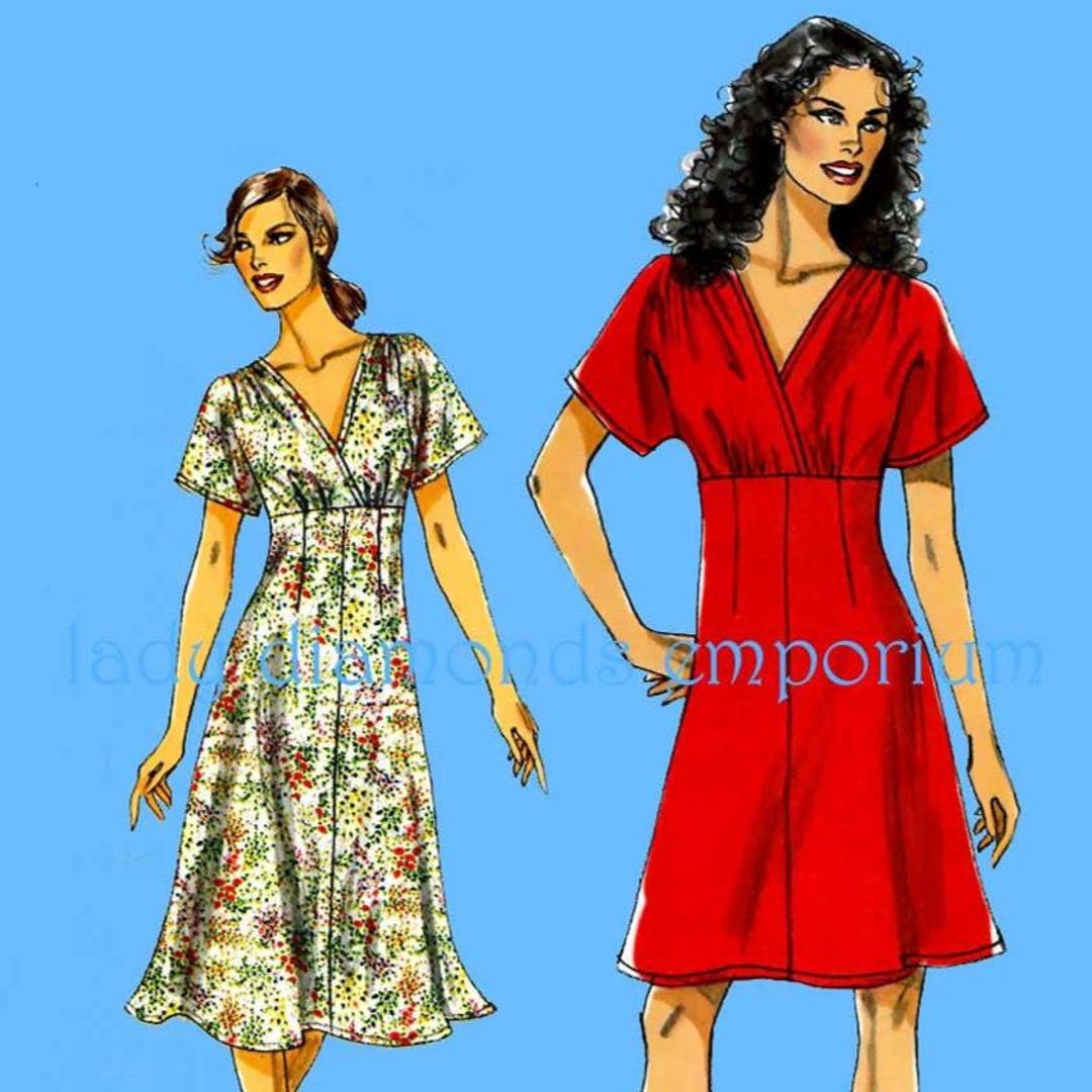 Very Easy Raised Waist Dress Fitted & Flared A-line Skirt Womens 8 10 ...