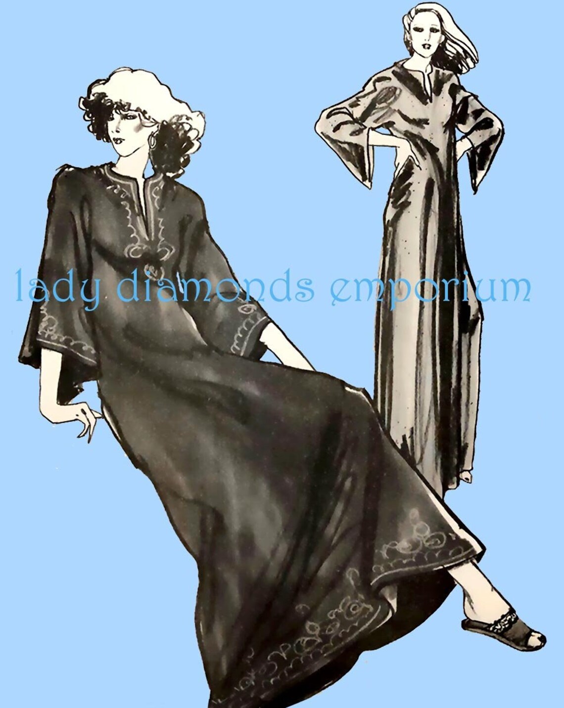 1960s Full Length Pullover Robe and Slippers Womens Size 32 | Etsy