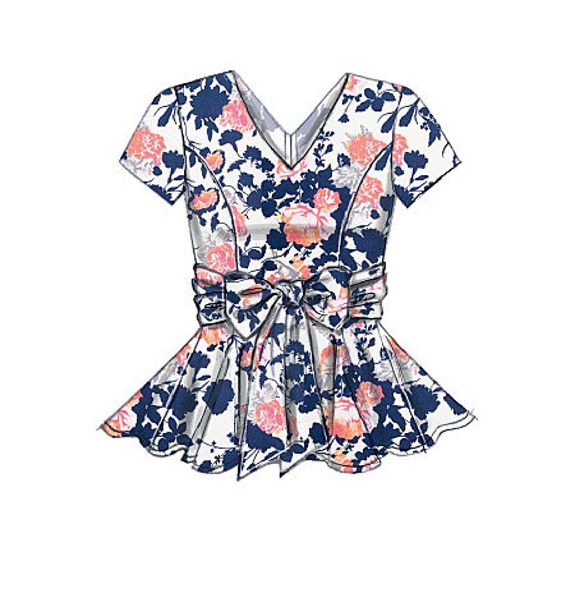 Womens Fitted & Flared Top Princess Seam Short Sleeve - Etsy