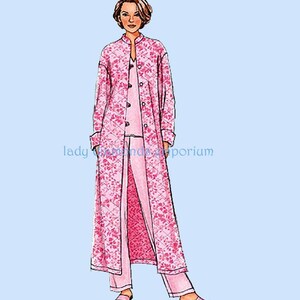 Womens Bed Jacket Duster Robe Pullover Top Tunic Pants Pajamas Size L ...