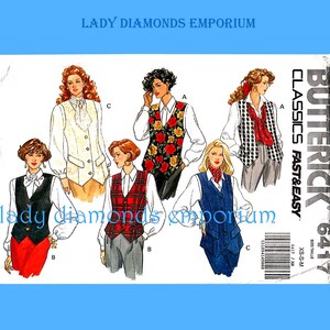 1990’s Loose Fitting & Semi-fitted Vests Lined Shaped Hemlines Womens ...