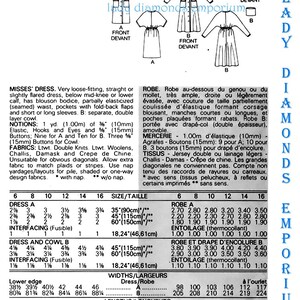 1980's Front Button Shirt-dress Short or Long Sleeve Loose Fit Straight ...