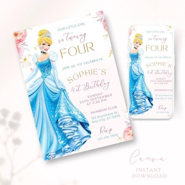 Cinderella Invitation - Etsy