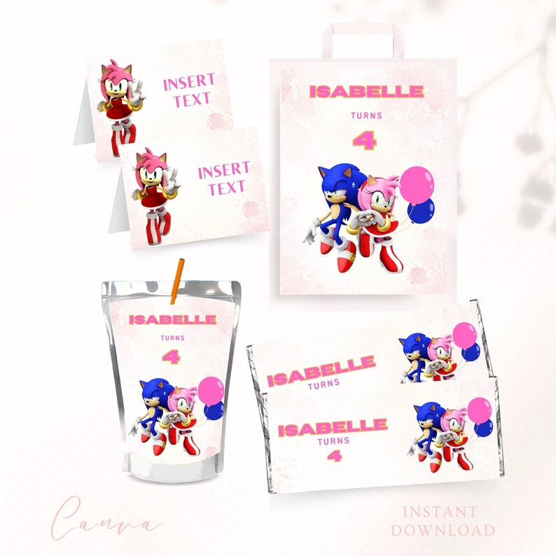 Sonic Food Label, Sonic Chocolate Wrap, Sonic Capri Sun, Sonic Paper ...