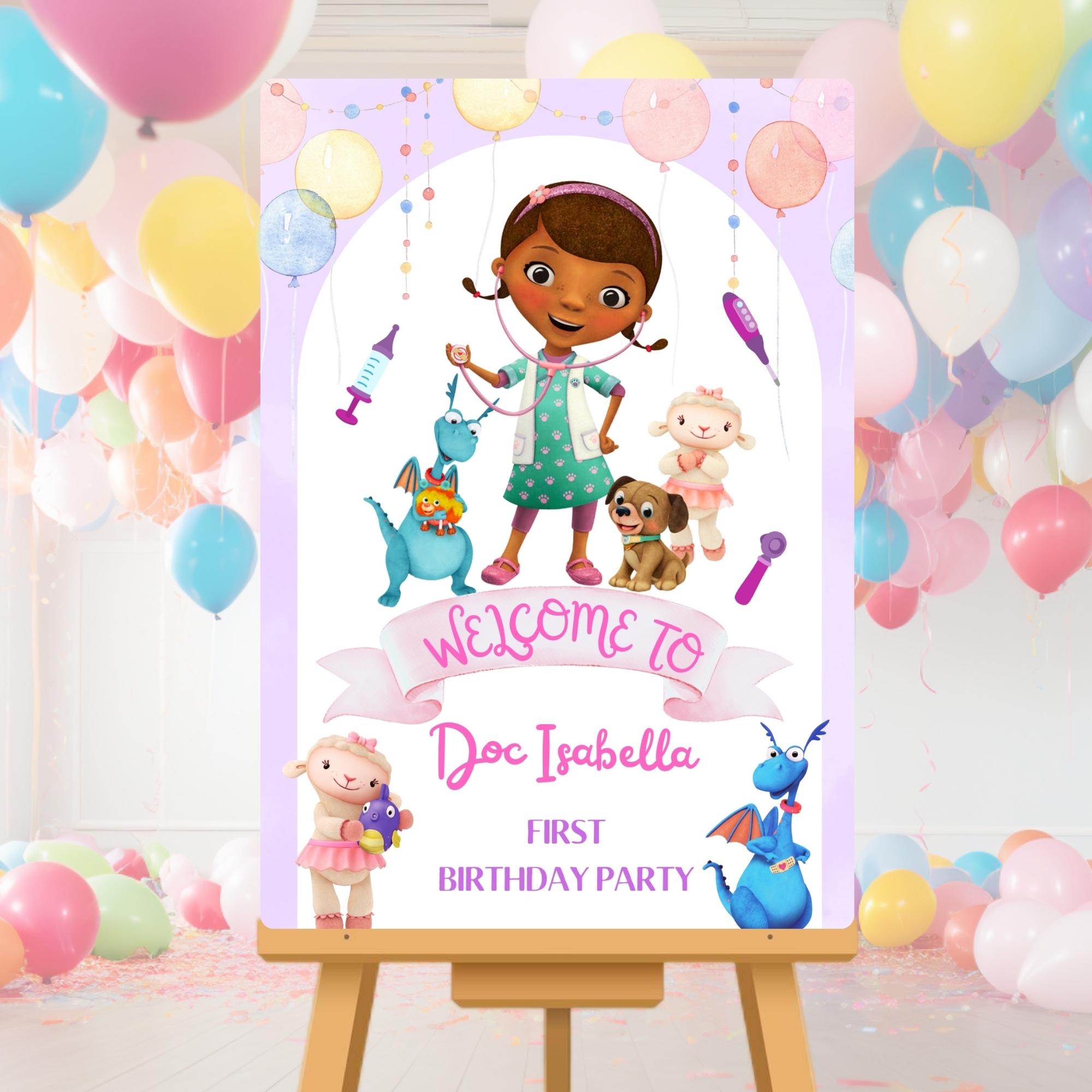 Doc Mcstuffins Welcome Sign, Doc Mcstuffins Birthday Party, Doc ...