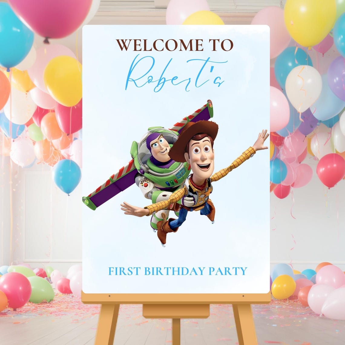 Toy Story Welcome Sign, Editable Toy Story Birthday Party, Toy Story ...