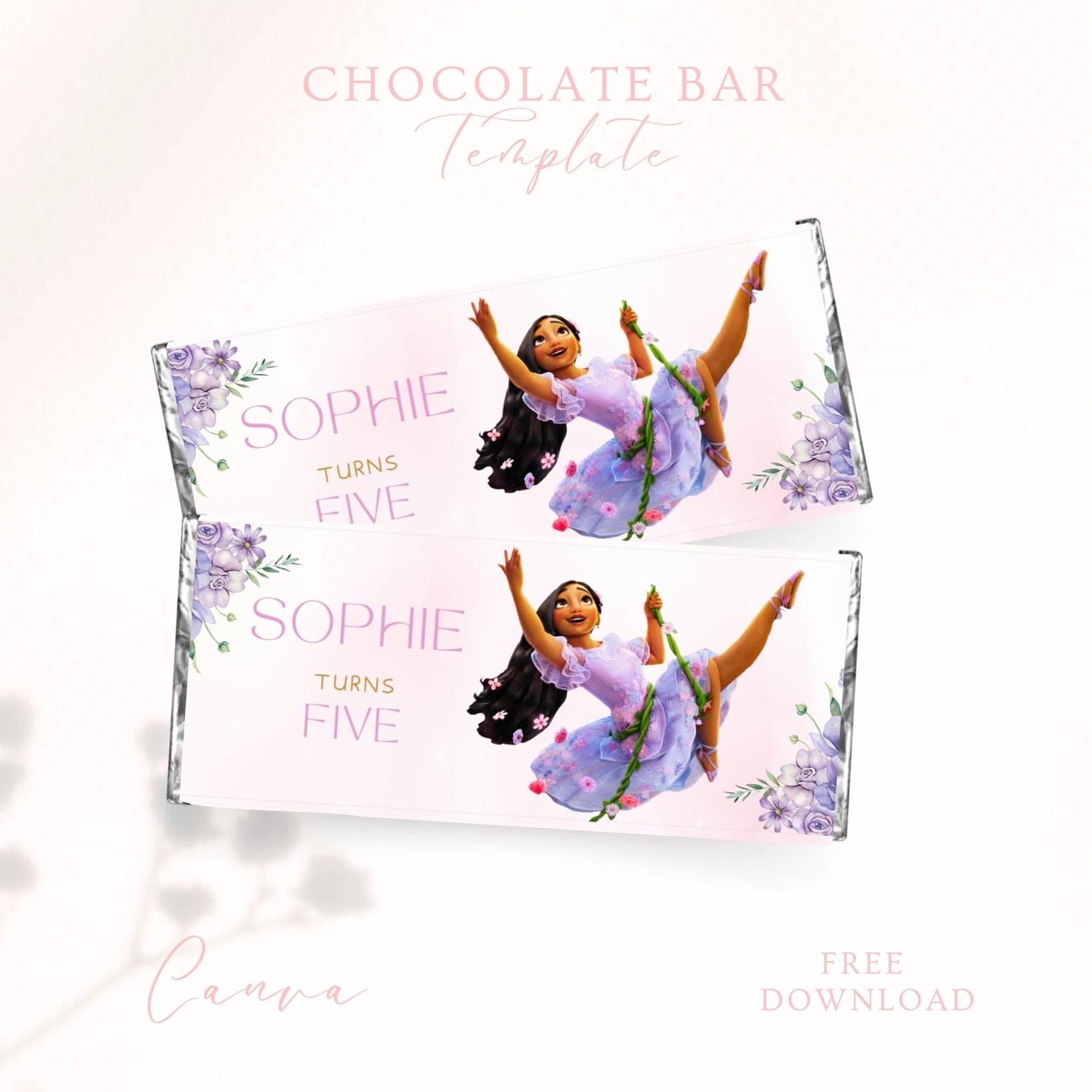 Encanto Isabela Party Favors Template, Encanto Isabela Birthday ...