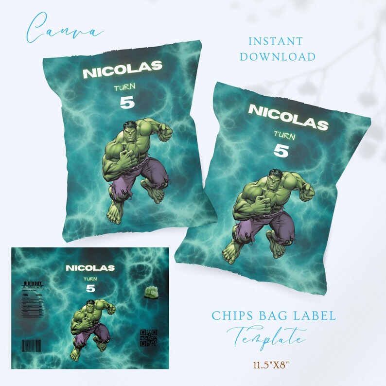 Hulk Party Package, Hulk Birthday Invitation, Hulk Birthday Printables ...
