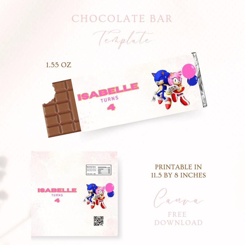 Sonic Party Package, Pink Sonic Birthday, Sonic Invitation, Amy Sonic ...