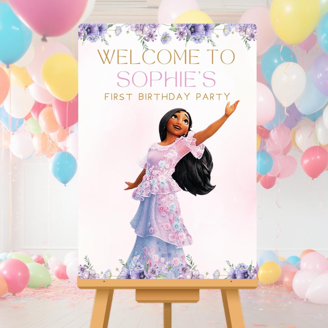 Encanto Isabela Welcome Sign, Princess Birthday Party, Encanto Isabela ...