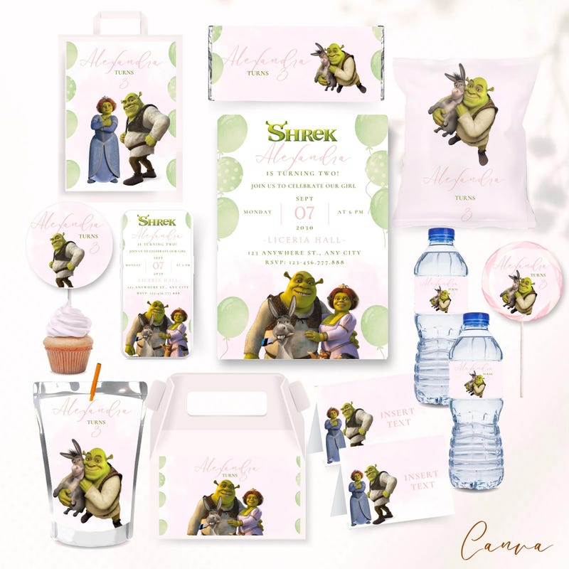 Shrek Party Supplies - Etsy