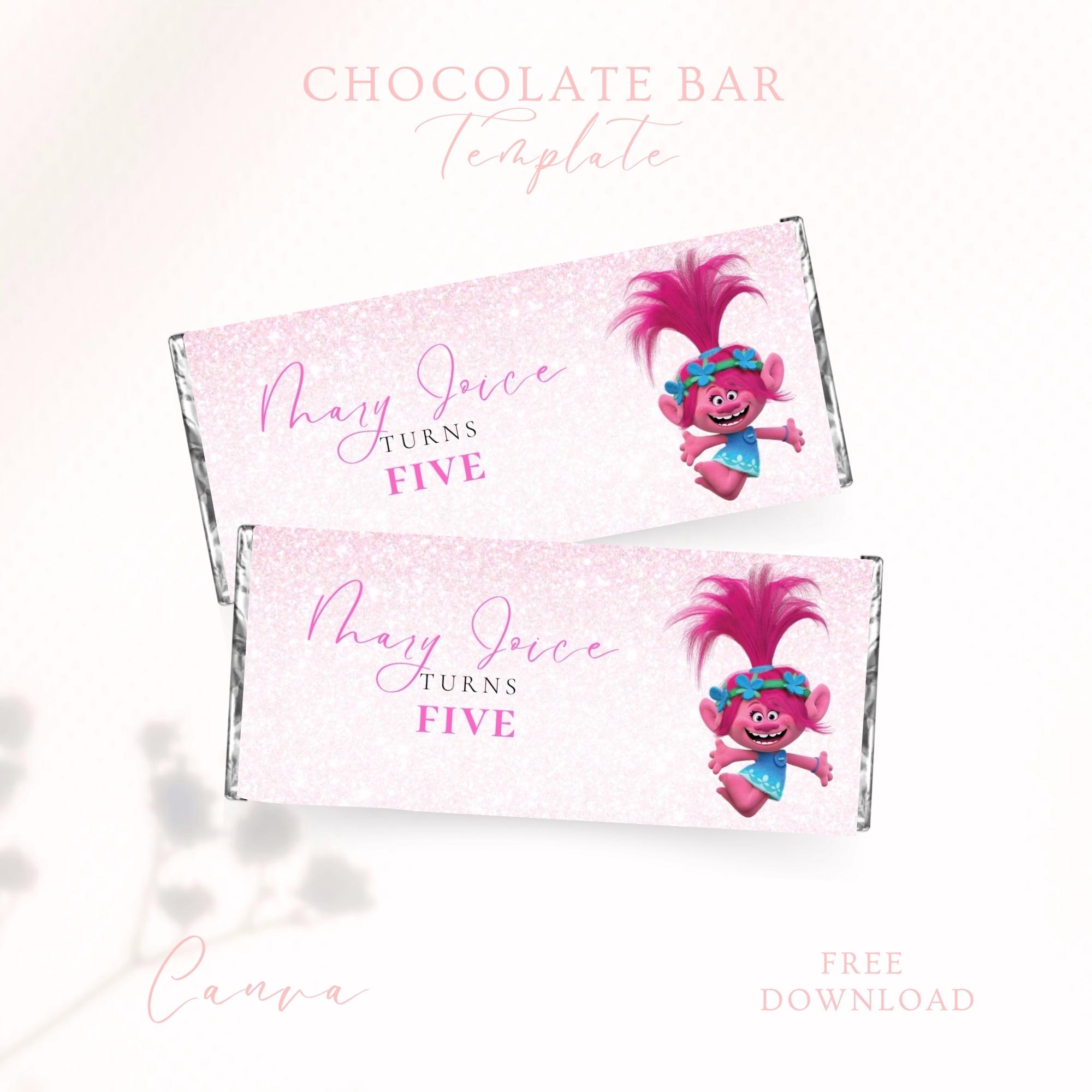 Trolls Food Label, Trolls Chocolate Wrap, Trolls Capri Sun, Trolls ...