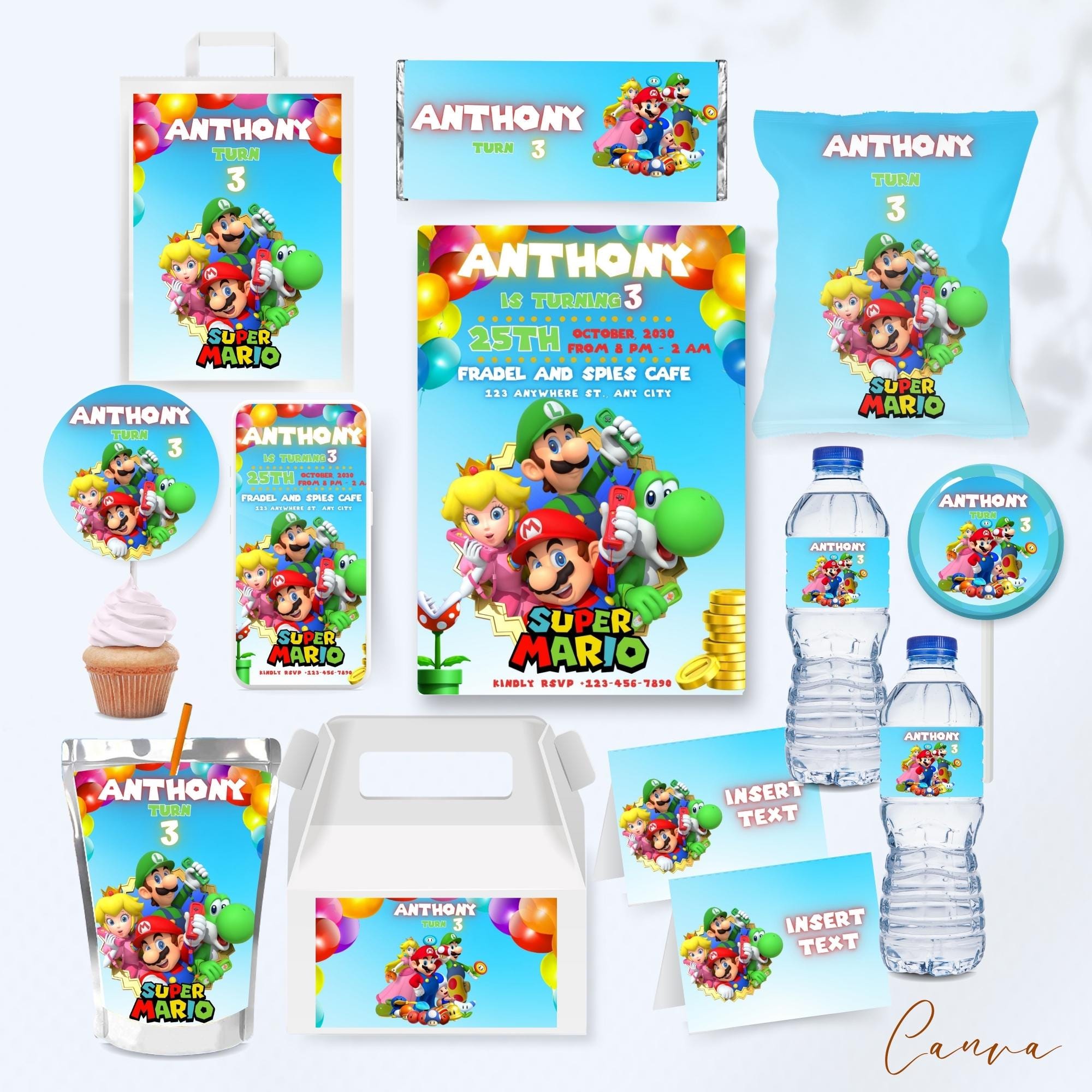 Super Mario Party Package, Super Mario Birthday Party Package, Super ...