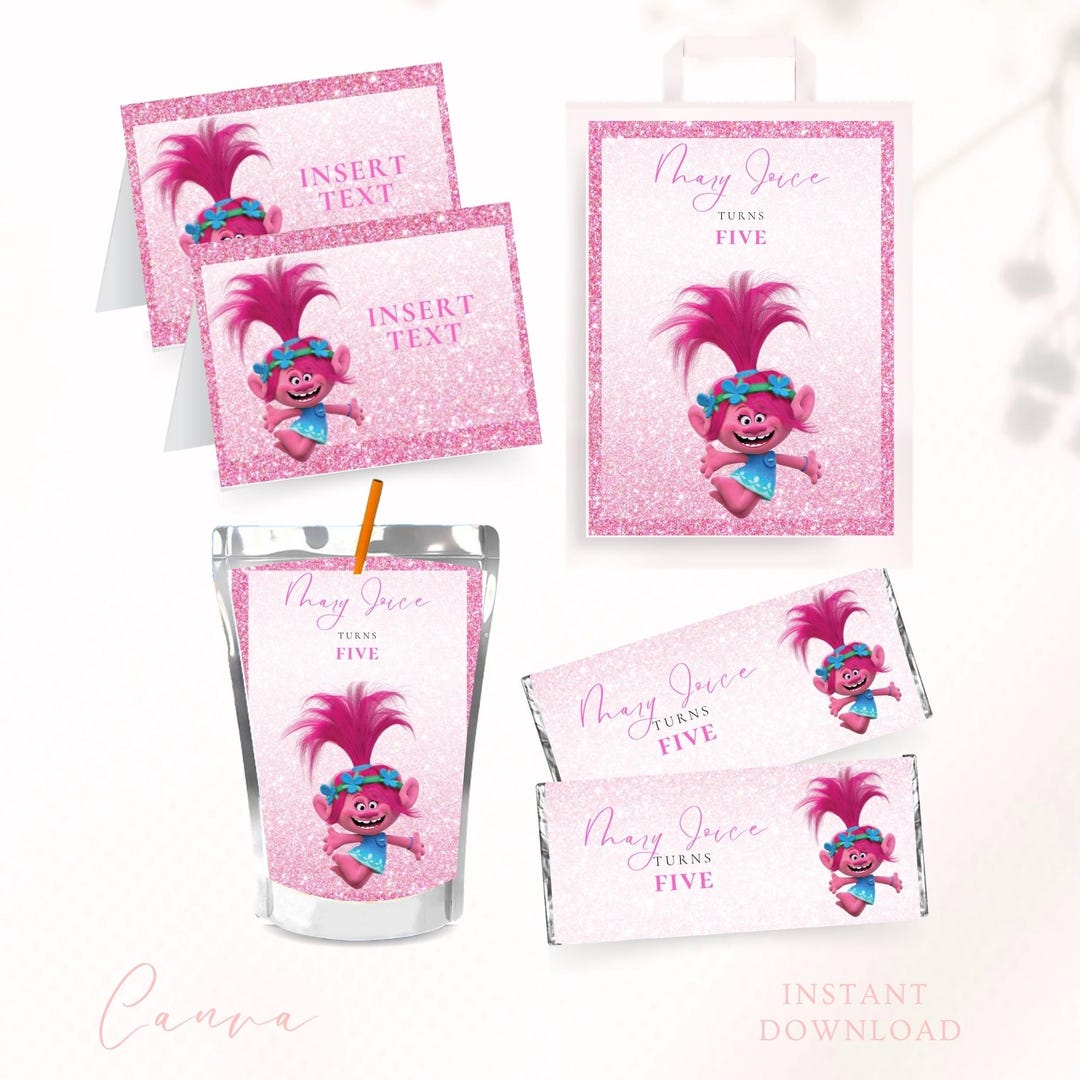 Trolls Food Label, Trolls Chocolate Wrap, Trolls Capri Sun, Trolls ...