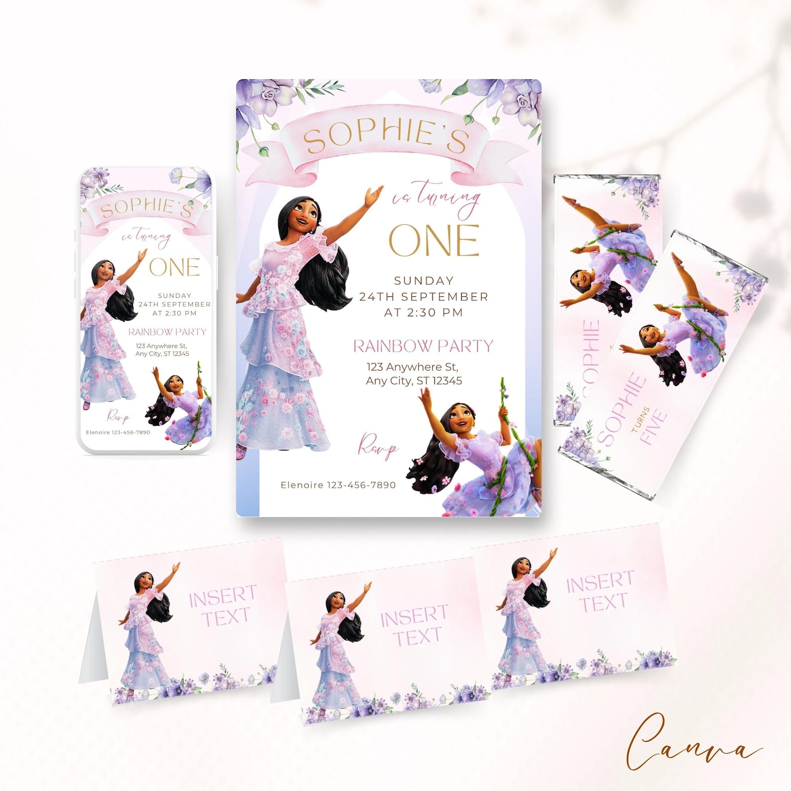 Encanto Isabela Party Favors Template, Encanto Isabela Birthday ...