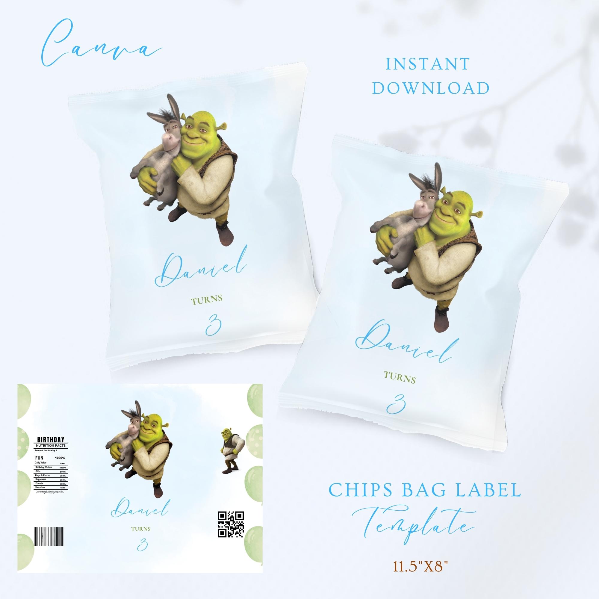 Shrek Party Package, Shrek Birthday Party Package, Shrek Invitation ...