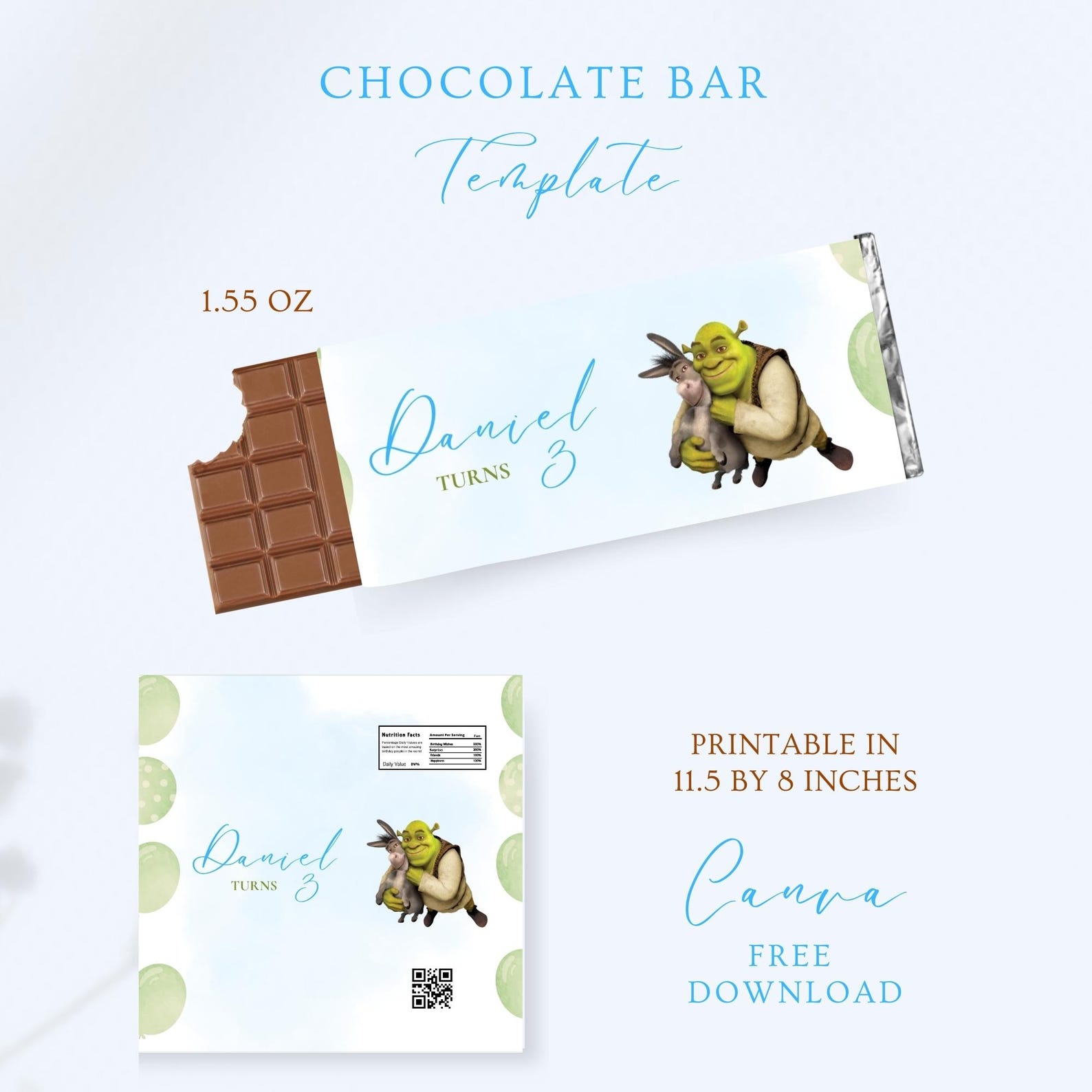 Shrek Party Package, Shrek Birthday Party Package, Shrek Invitation ...