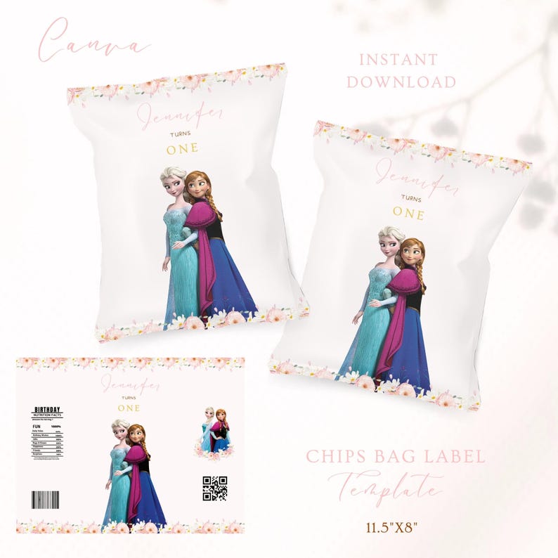 Frozen Party Favors Template, Frozen Treats Template, Frozen Birthday ...