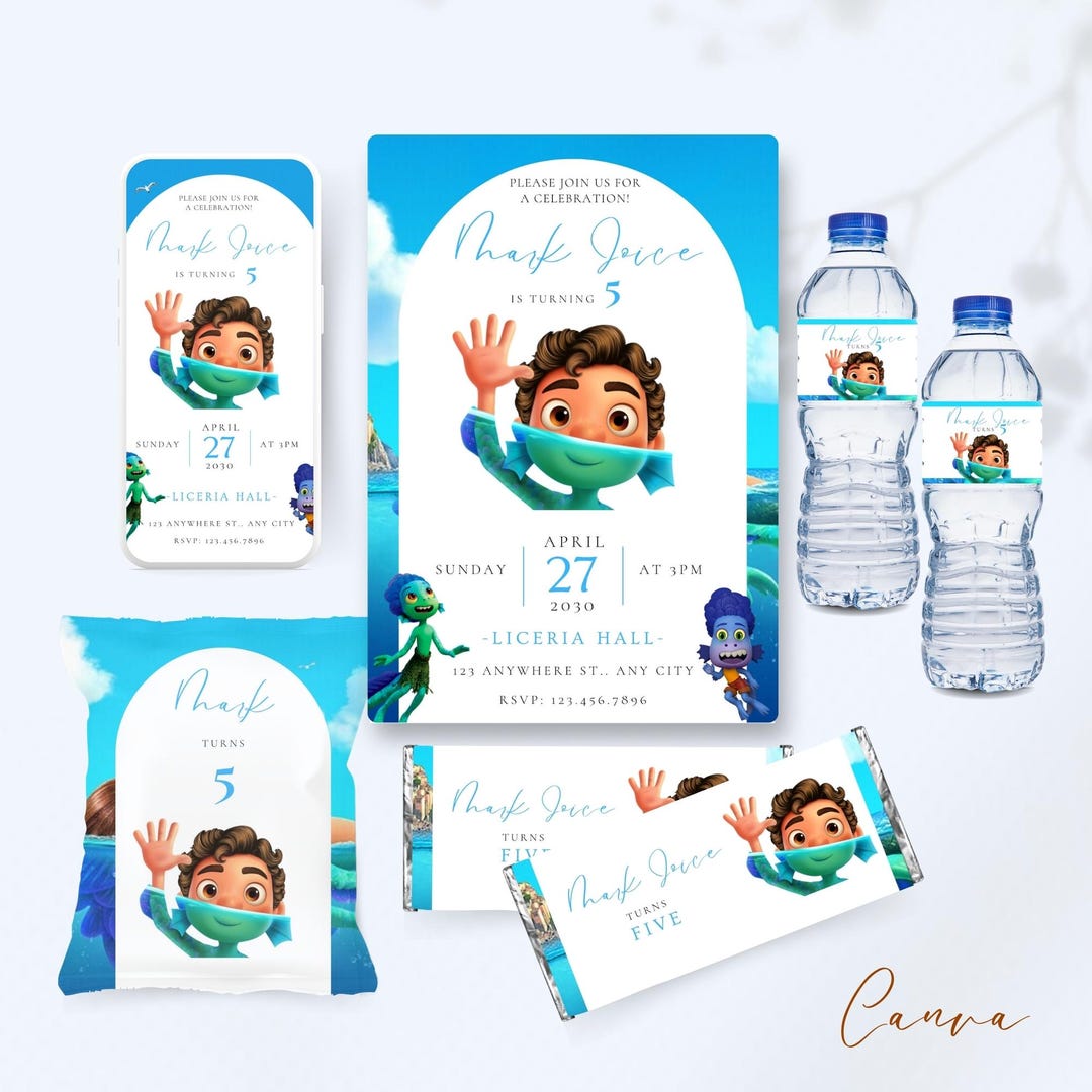 Luca Party Favors Template, Luca Treats Template, Luca Birthday ...