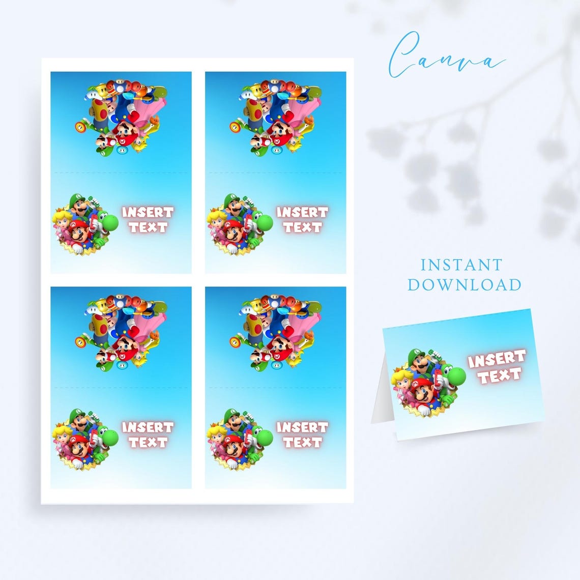 Super Mario Food Label, Super Mario Chocolate Wrap, Super Mario Capri ...