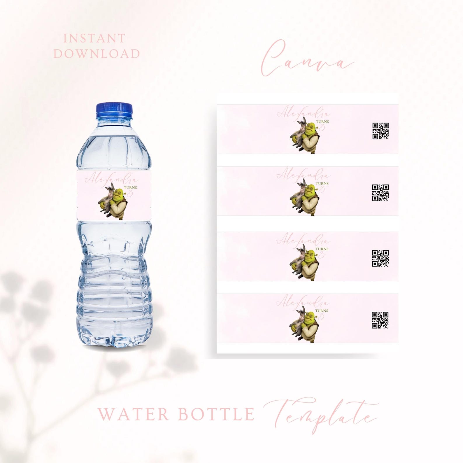 Shrek Party Favors Template, Shrek Treats Template,shrek Birthday ...