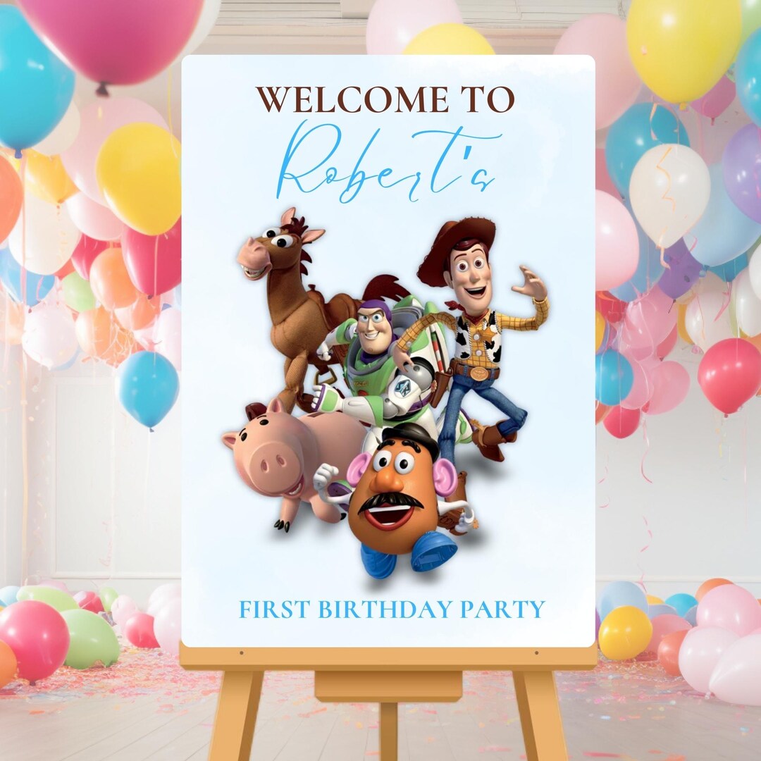 Toy Story Welcome Sign, Editable Toy Story Birthday Party, Toy Story ...
