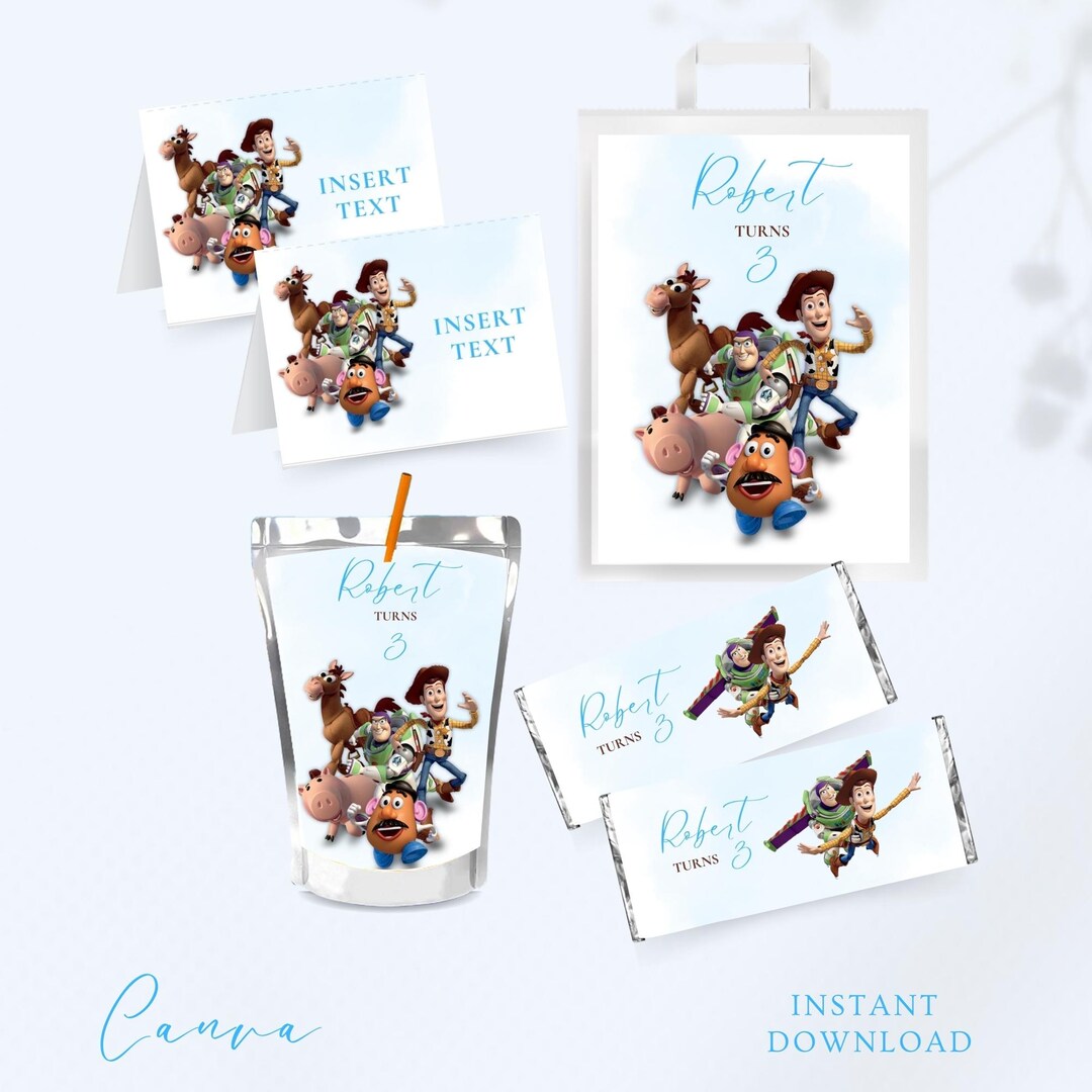 Toy Story Food Label Toy Story Chocolate Wrap Toy Story Capri Sun Toy Story Paper Bag Toy