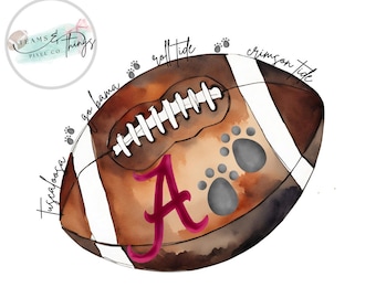 Alabama Football Roll Tide Alabama Hairbow Crimson Tide Football ...