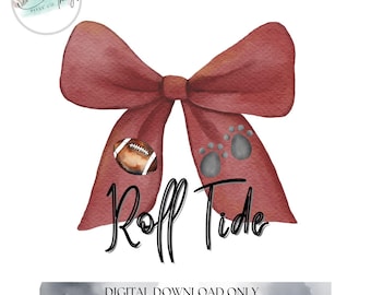 Alabama Football Roll Tide Alabama Hairbow Crimson Tide Football ...