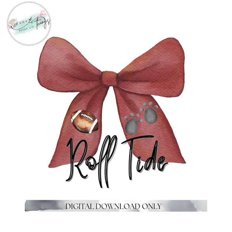 Alabama Football Roll Tide Alabama Hairbow Crimson Tide Football ...
