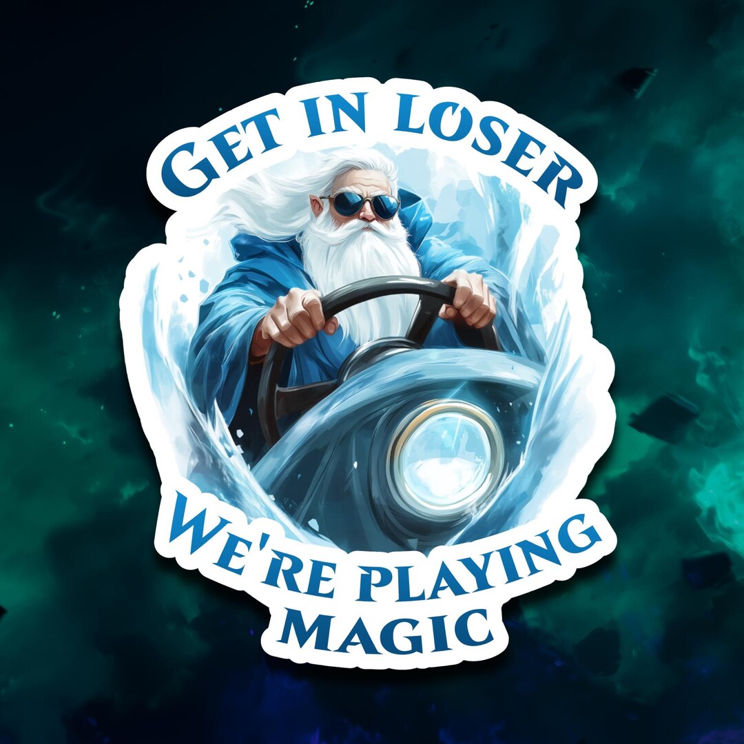 Holographic Wizard Sticker Dnd, MTG Fantasy Sticker - Etsy