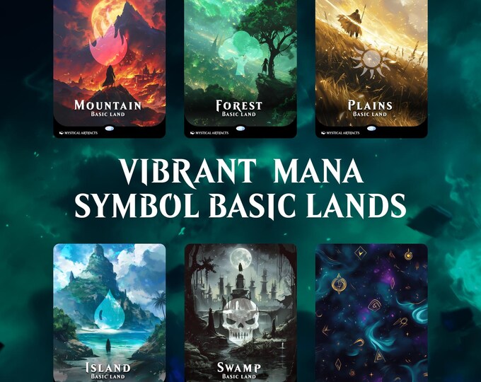 Vibrant Mana Symbol Basic Lands – Art Cards - Etsy