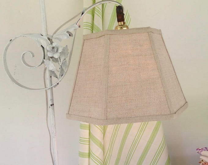 Linen Uno Lamp Shade, Bridge Lampshade, Natural Color, Threaded Socket ...
