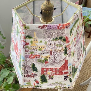 Grandma Moses Bridge Lamp Shade, Lampshade Threads Onto Floor Lamp ...