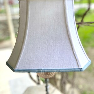 Vintage UK Embroidery Lampshade, Rectangle Bell Lamp Shade Prettiest Vintage Embroidered Flowers ...