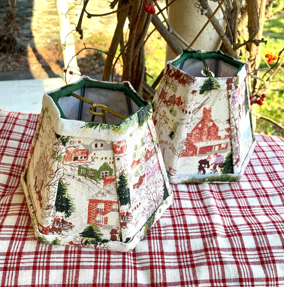 Deep Snow, Grandma Moses Chandelier Lampshade, Priced per Shade, 2 In ...