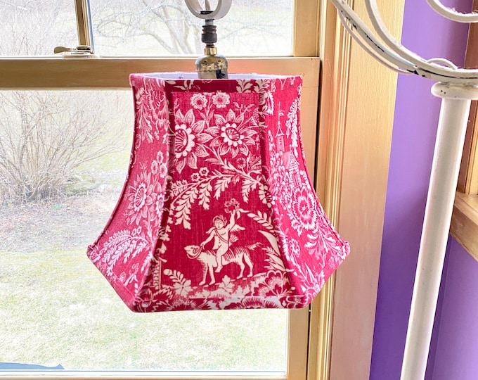 Pierre Deux Raspberry Bridge Lampshade for a Standing Floor Lamp, Toile ...