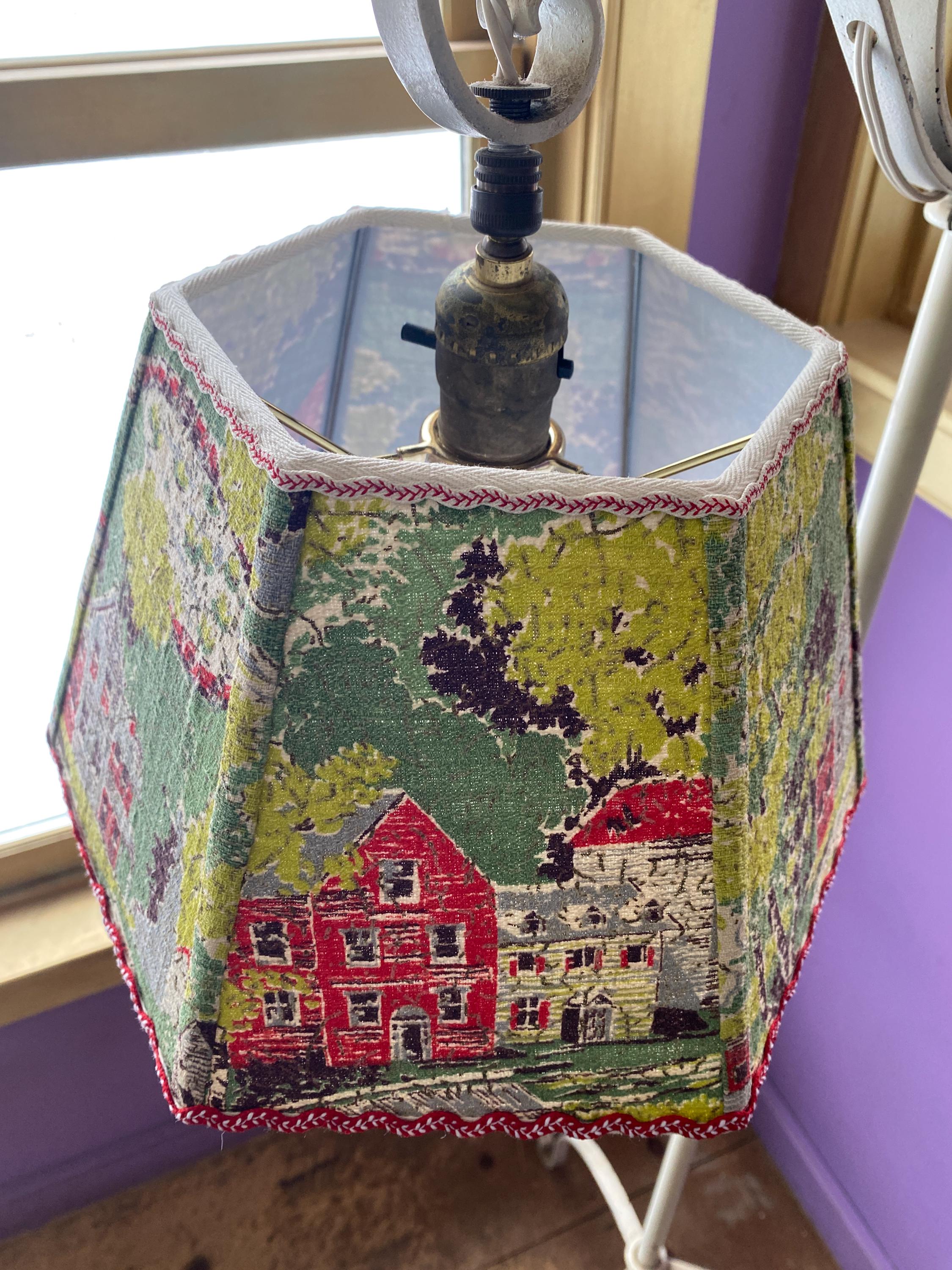 Americana Bridge Lampshade That Threads Onto Floor Lamp - Vintage Bark ...