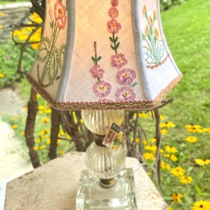 Embroidery Lampshade, Vintage Embroidered Lamp Shade Rick Rack, Hex ...