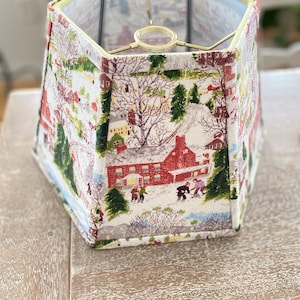 Grandma Moses Bridge Lamp Shade, Lampshade Threads Onto Floor Lamp ...