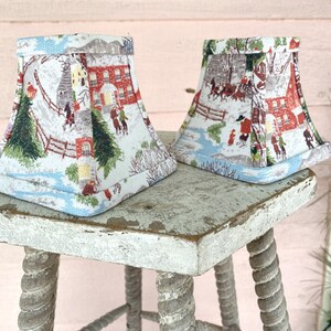 Candelabra Lamp Shades Square Bell Candle Clip Lampshades in Vintage ...